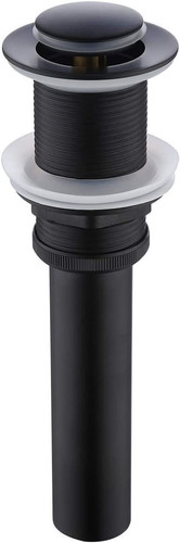 KES Pop Up Inset Sink Drain w/o Overflow Matte Black | Blue Print Imports