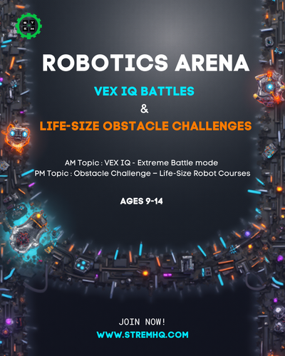 Robotics Arena: VEX IQ Battles & Life-Size Obstacle Challenges ...