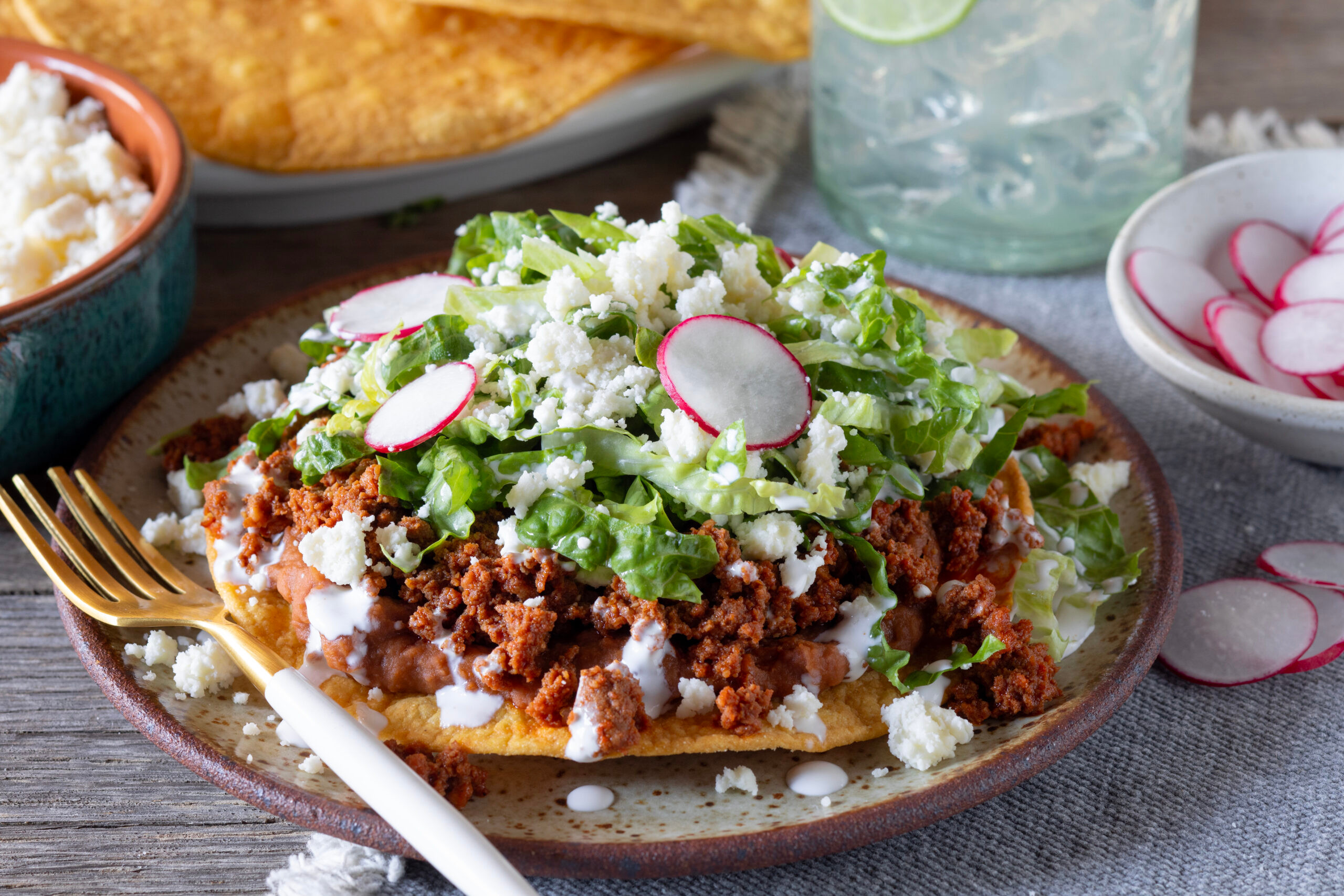 Pork Rind Stuffed Tostadas - Southern Recipe