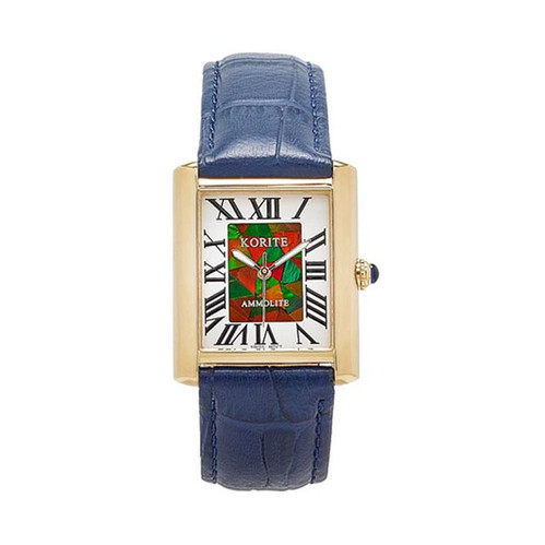 Korite Small Navy Mosaic Rectangle Watch | Amore Jewellers