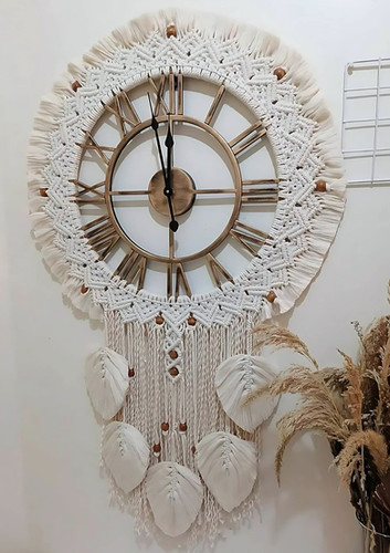 Macrame Mandala Wall clock | Loveknots