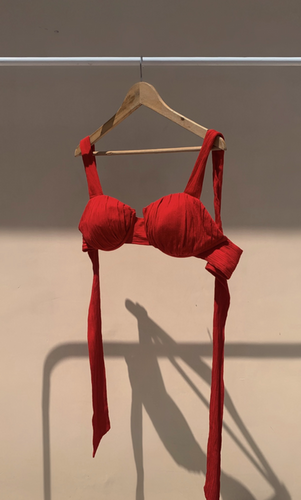 The Shell Bralette : Red | MOONBOW INDIA