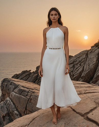The Byron Dress : White | MOONBOW INDIA