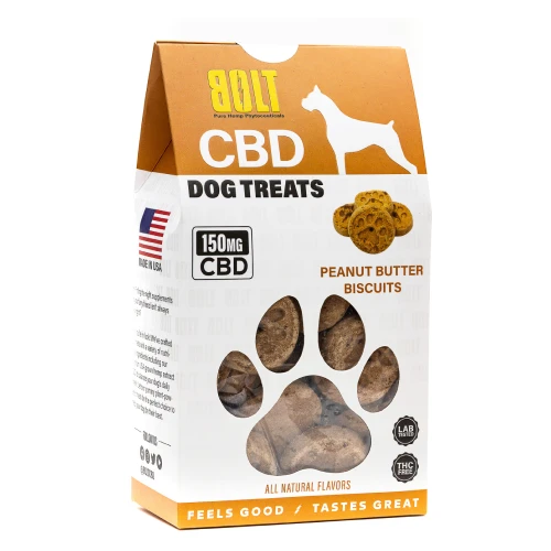 CBD Dog Treats – Peanut Butter Biscuits 150mg | Boltcbd