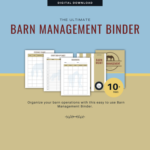 Horse Barn Management Digital Binder | Golden Gate Farms