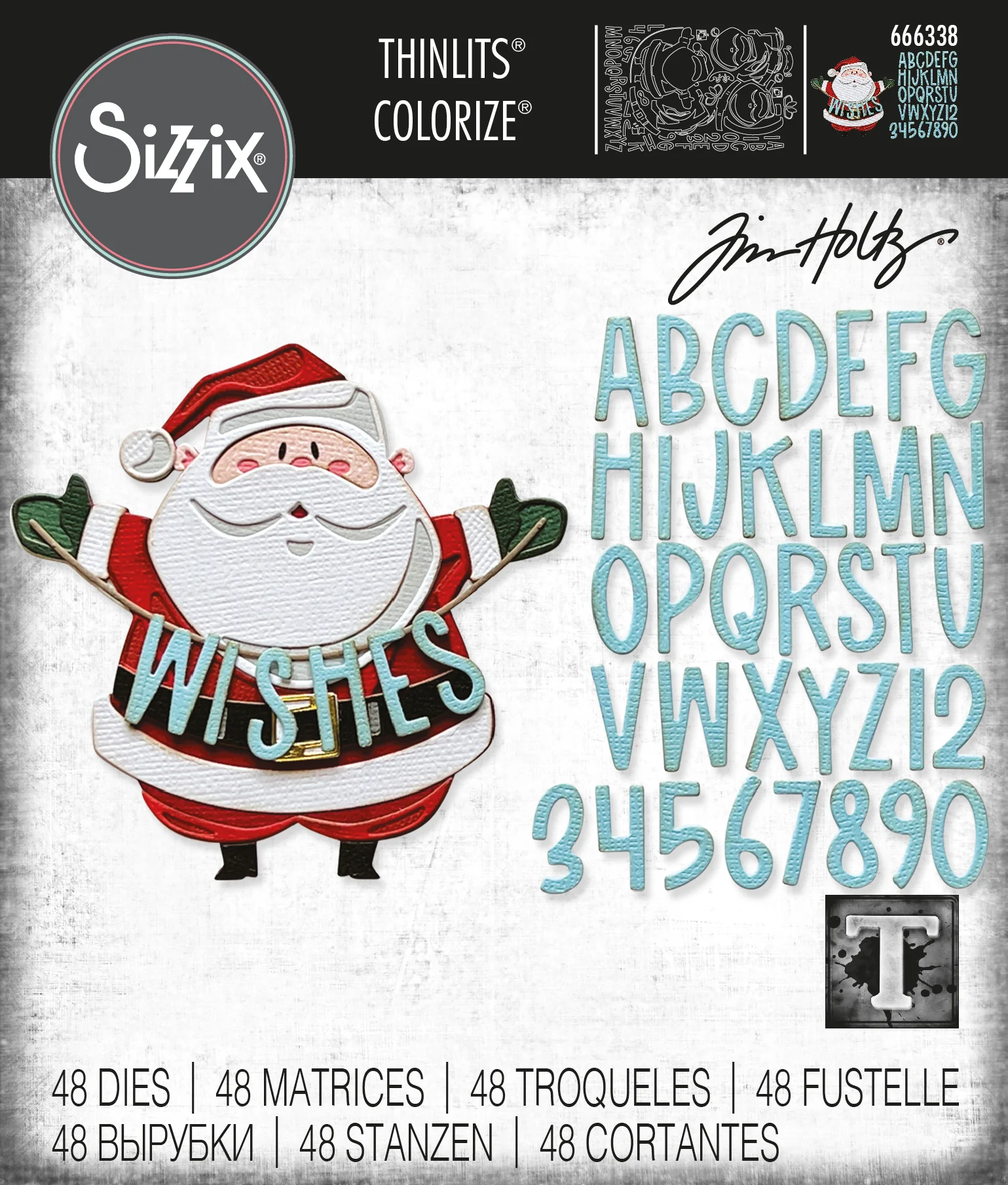 Tim Holtz Sizzix Christmas 2023 Release - TRIM A TREE COLORIZE Card