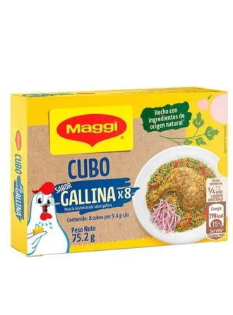 Caldo en Cubitos MAGGI sabor Gallina Caja 75.2g | Dulce Peruanita