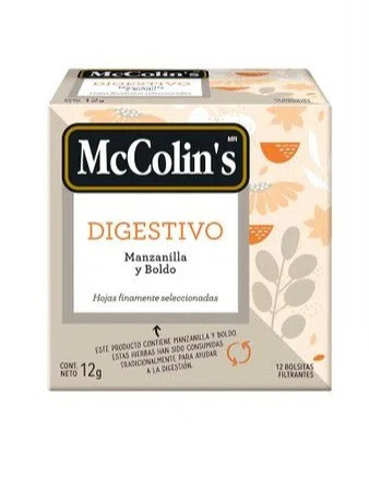Manzanilla y Boldo MC COLIN'S Digestivo Caja 12un | La Dulce Peruanita