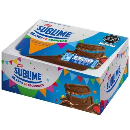 Chocolate Sublime Aniversario Paquete 20un | La Dulce Peruanita