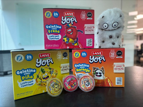 Gelatina Lista LAIVE Yopi Sabores Paquete 4un 120g | La Dulce Peruanita