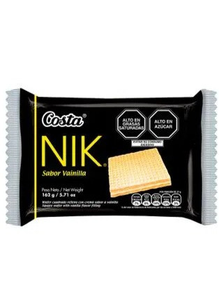 Galletas Costa NIK wafer Relleno con Crema 6un 167g | La Dulce Peruanita