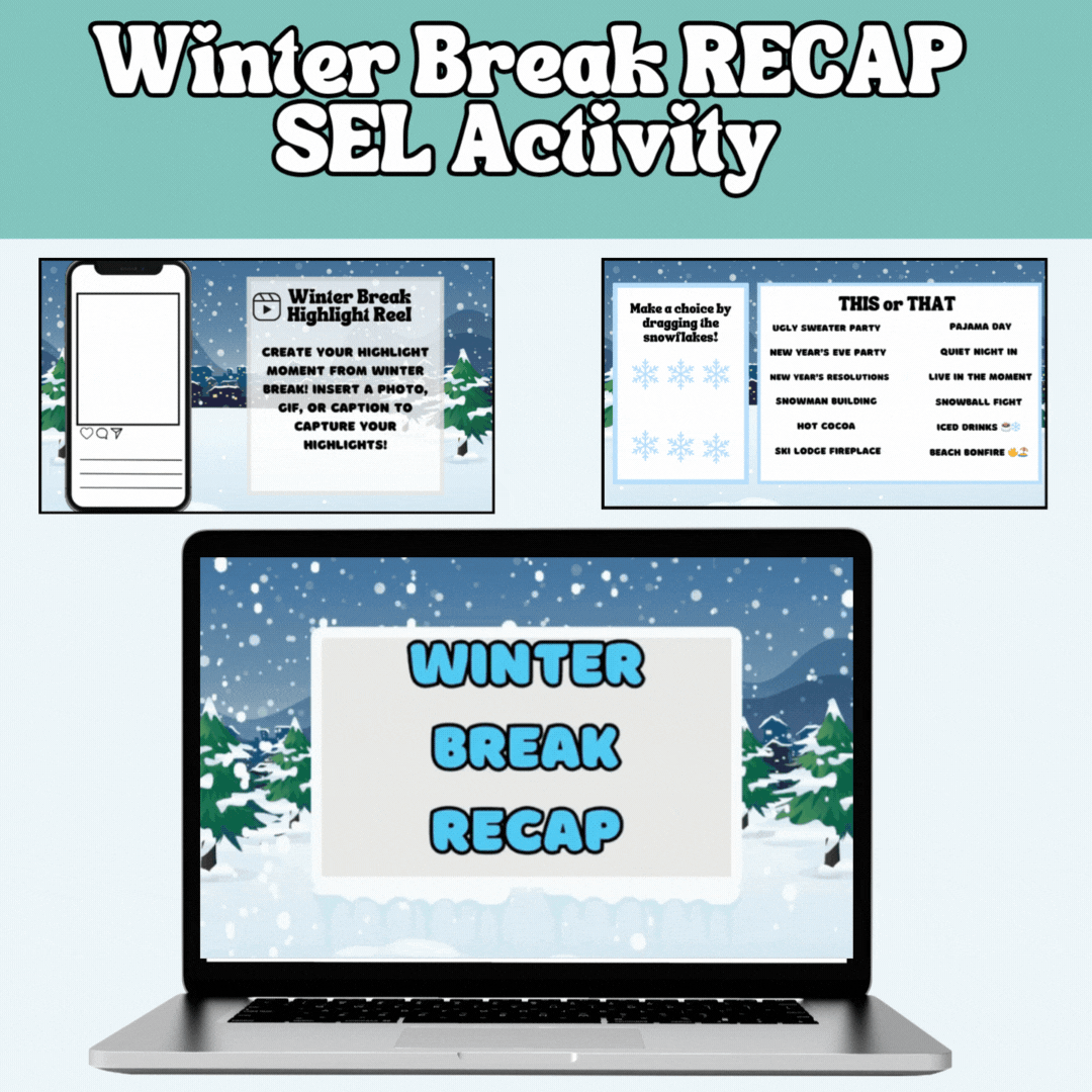 Winter Break Recap Activity | SimplyMsJ