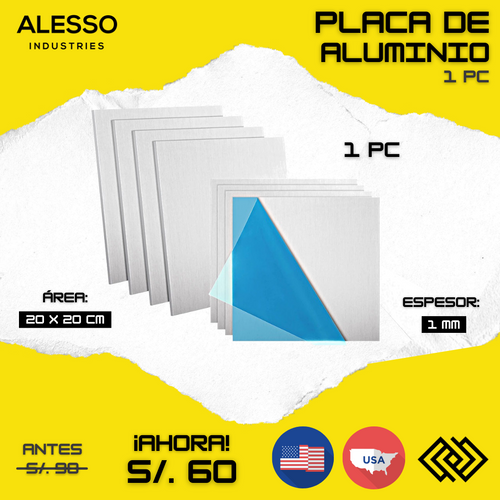 Placa De Aluminio - 1 PC | 1 mm | Website Copy