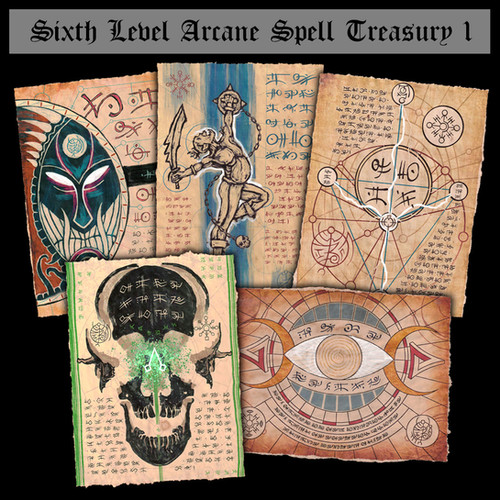 Sixth Level Arcane Scrolls: Spell Treasury 1 | skeletonkeygames