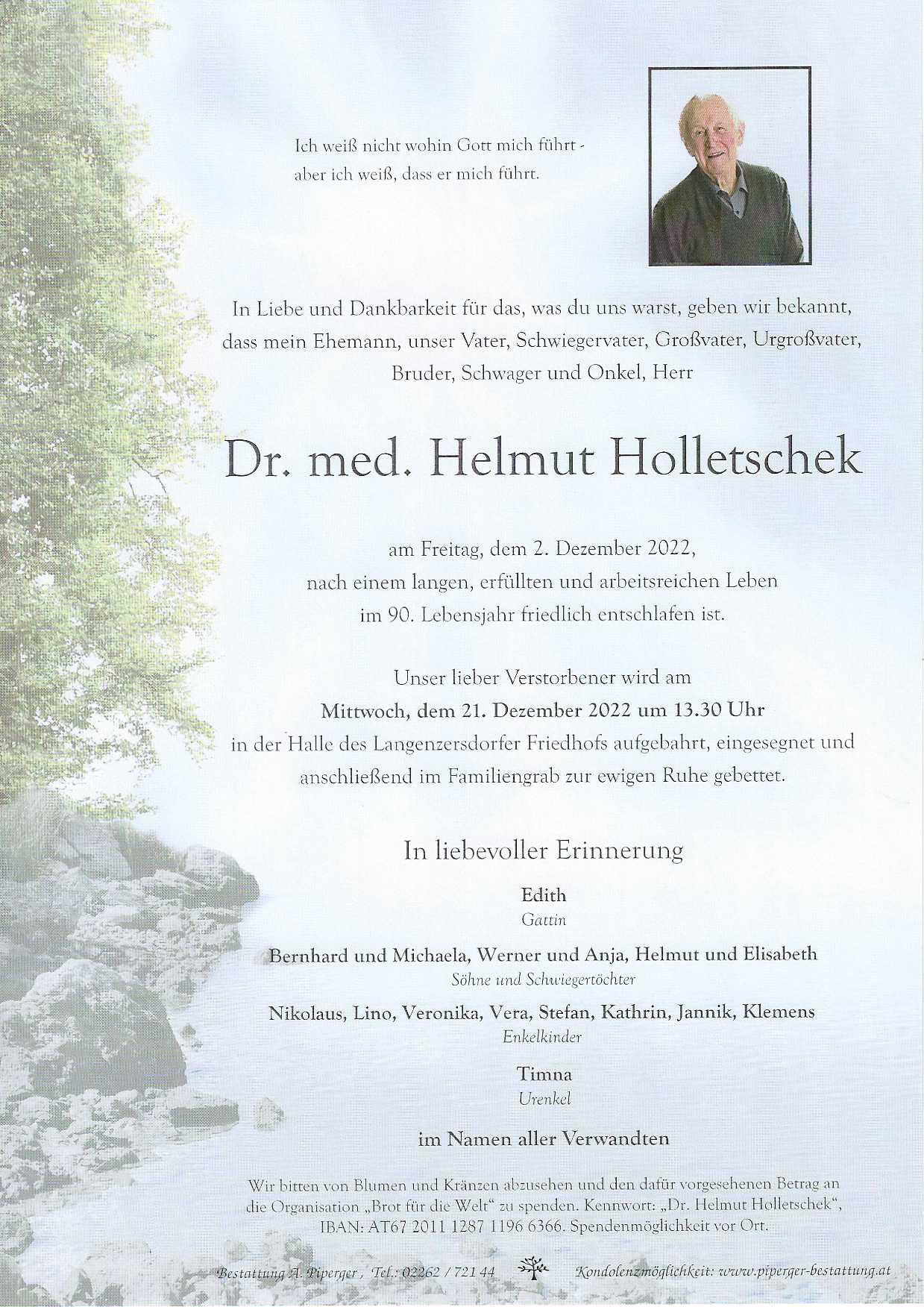 Dr. Helmut Holletschek