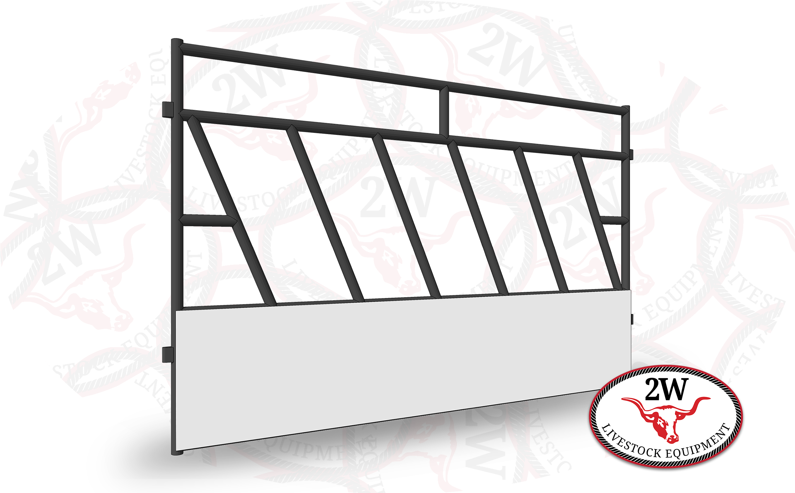 2W Livestock Equipment | "500" Series Slant Bar Feeder Panels