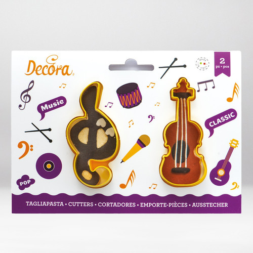 DECORA TREBLE CLEF & VIOLIN COOKIE CUTTER SET | Sugar Craft Malta