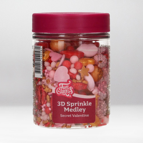 FUNCAKES 3D SPRINKLE MEDLEY - SECRET VALENTINE 70G | Sugar Craft Malta