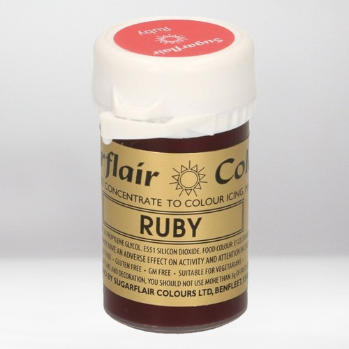 SUGARFLAIR COLOUR GEL - RUBY | Sugar Craft Malta