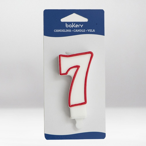 DECORA NUMBER CANDLE - 7 | Sugar Craft Malta