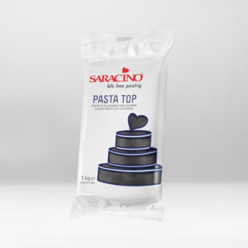 SARACINO 1KG TOP PASTE - BLACK | Sugar Craft Malta