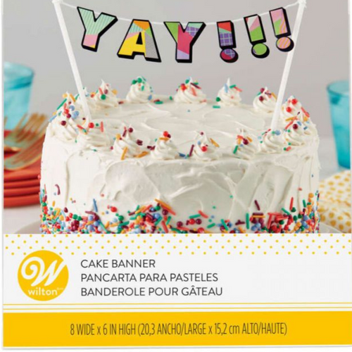 WILTON YAY CAKE BANNER | Sugar Craft Malta