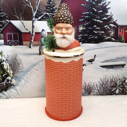 Rare Santa in Chimney Candy Container | Antique Doll Shop