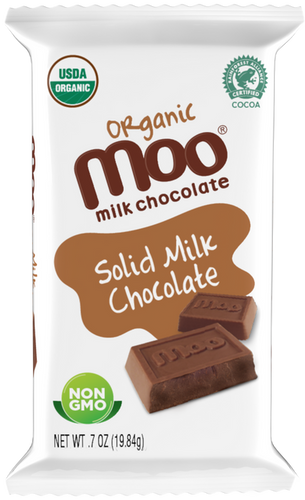 Buy Organic Solid Milk Chocolate Mini Bars | Moo Chocolates | USA