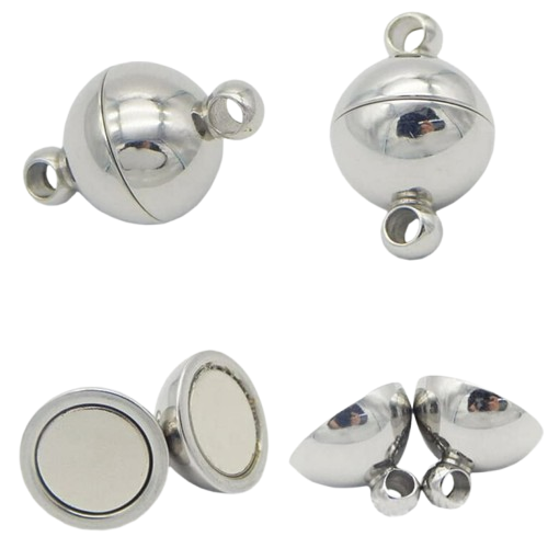 (MG04) Silver Plated Magnetic Clasps | Seth Findings