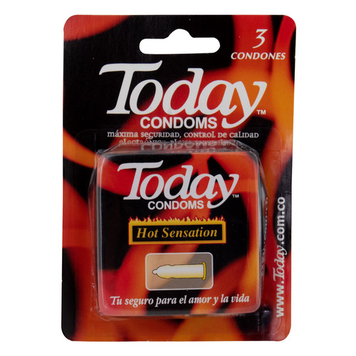 Condones Today Hot Sensation X 3 Uds | Drog. Mediterranea