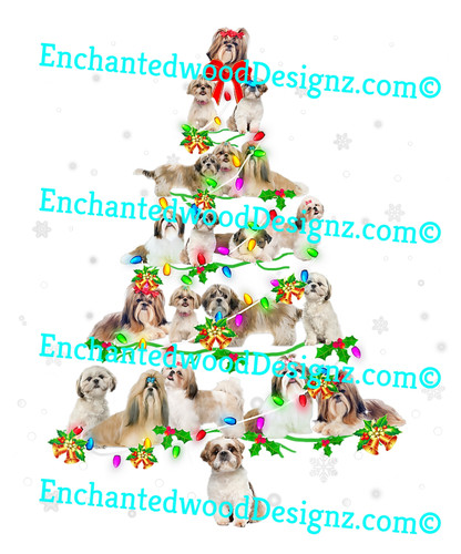Shih Tzu Christmas Tree | EnchantedWoodDesignz