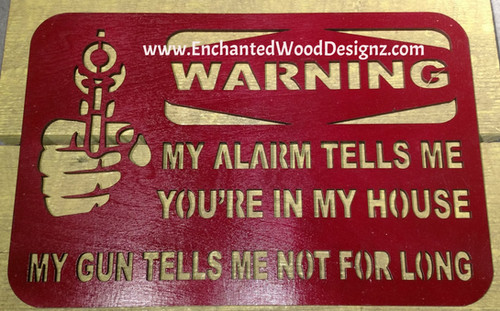 Yard warning sign | EnchantedWoodDesignz