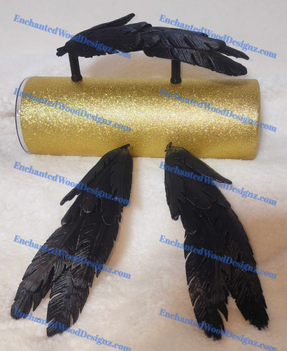 Feathers Handle | EnchantedWoodDesignz