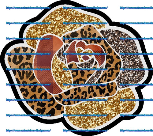 Patterned Rose -Heat Transfer Vinyl-Many sizes avail | EnchantedWoodDesignz