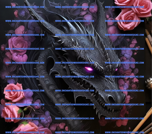 Dragon pink roses | EnchantedWoodDesignz
