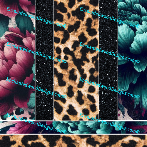 Cheetah Flower Strips | EnchantedWoodDesignz