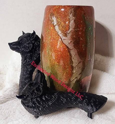 Wolf handle | EnchantedWoodDesignz