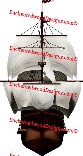 Front of Vintage Ship | EnchantedWoodDesignz