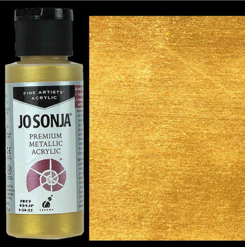 Chroma's Jo Sonja - Lustrous Gold Premium Metallic Acrylic Paint 60ml ...