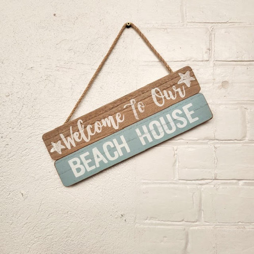 Welcome to our Beach House Wooden Sign | Mysite