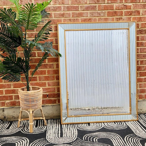 Large Traditional Gold Beveled Edge Mirror - 110cm x 140cm | Mysite