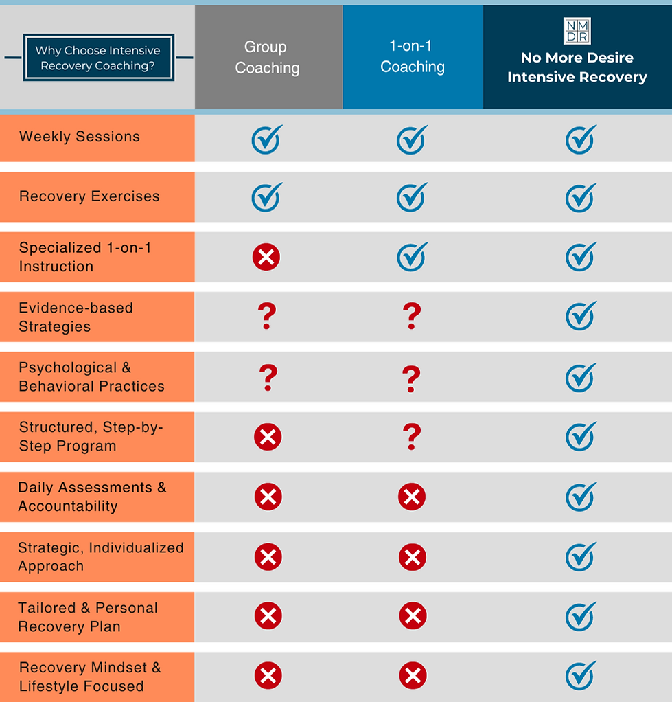 No More Desire | Intensive Recovery Program