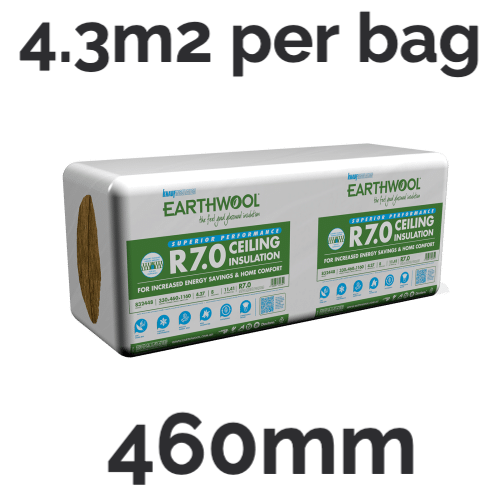 R7.0 330mm 460mm Earthwool Insulation Ceiling Batts | Brisbane Insulation