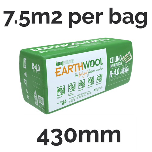 R4.0 195mm 430mm Earthwool Insulation Ceiling Batts | Brisbane Insulation