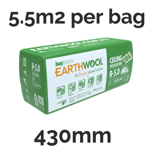 R5.0 210mm 430mm Earthwool Insulation Ceiling Batts | Brisbane Insulation