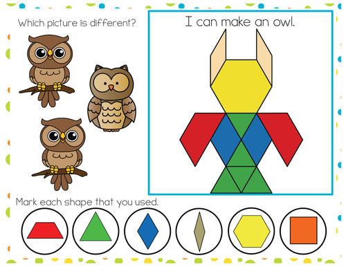 PRINTABLE PARQUETRY PATTERN CARDS - FOREST ANIMALS | Hummingbird Hues ...