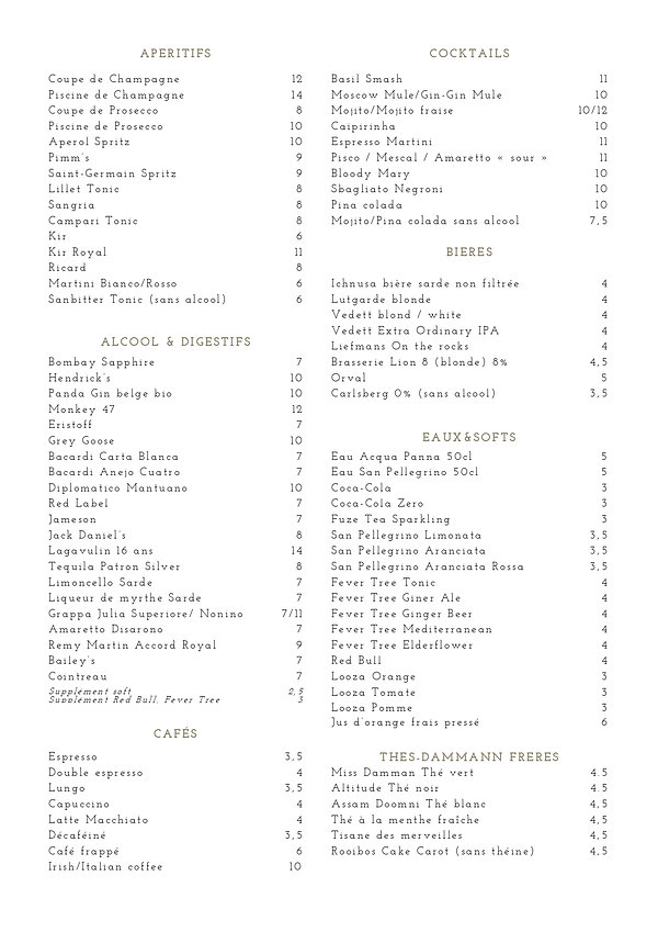 NOTRE CARTE | TOIT restaurant