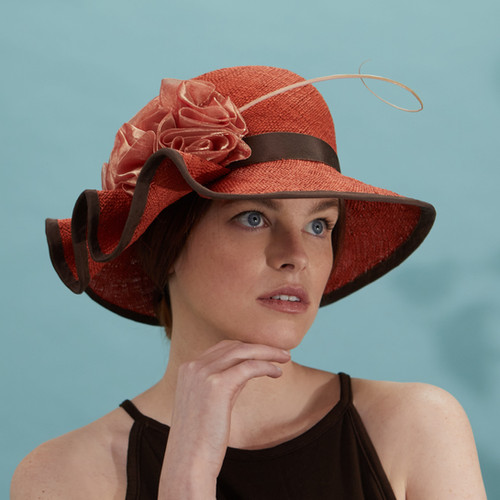 Rust coloured straw hat - Susan , by Judy Bentinck | Judy Bentinck ...