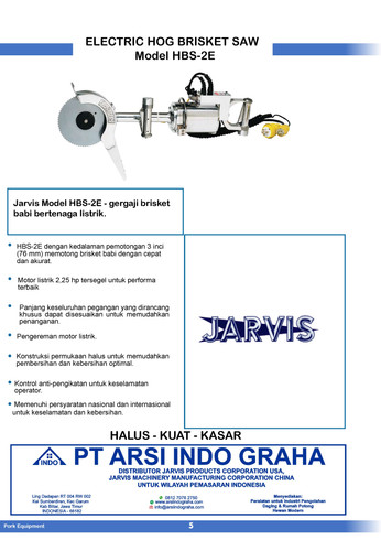ELECTRIC HOG BRISKET SAW Model HBS-2E | PT Arsi Indo Graha