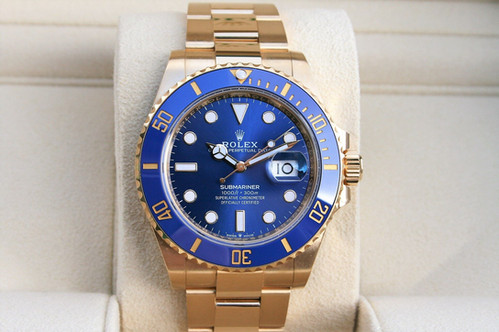 ROLEX 126618 SUBMARINER BLUE 18K YELLOW GOLD - Levi Family Jewelers